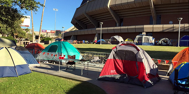 Hundreds of ASU students camping out ahead of rivalry game