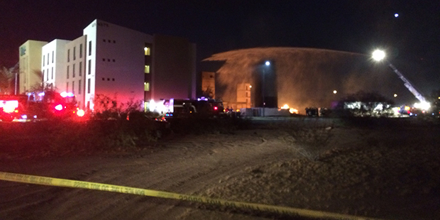 Fire destroys unfinished Phoenix hotel