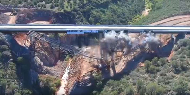 ADOT demolishes 62-year-old bridge at Hell Canyon