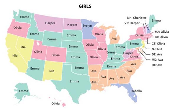 What are the most popular baby names in Arizona?