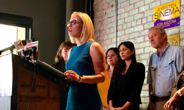 Arizona Votes: Kyrsten Sinema touts health care views at Phoenix event