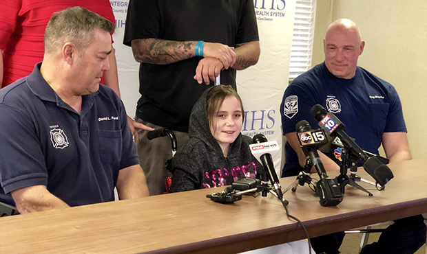 9-year-old burn survivor home for the holidays after 9 months in hospital