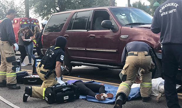 Mock crash depicts consequences of drunk and distracted driving