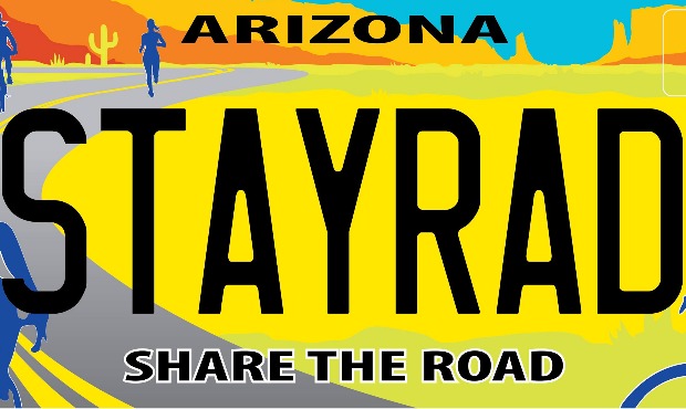 New Arizona license plate promotes safety for cyclists and motorists