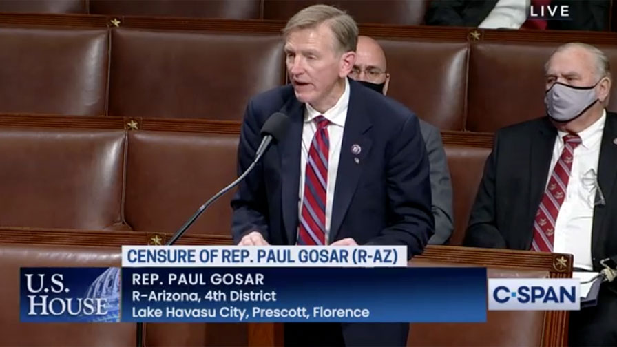 House votes to censure Rep. Paul Gosar of Arizona over animated video