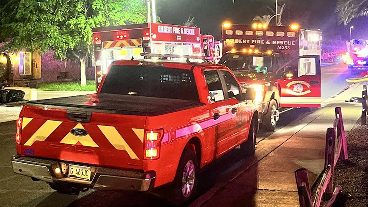 Smoke detectors help Gilbert family escape from smoke-filled home