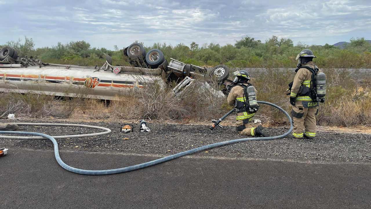 I-10 reopens near Tonopah after fuel tanker crash