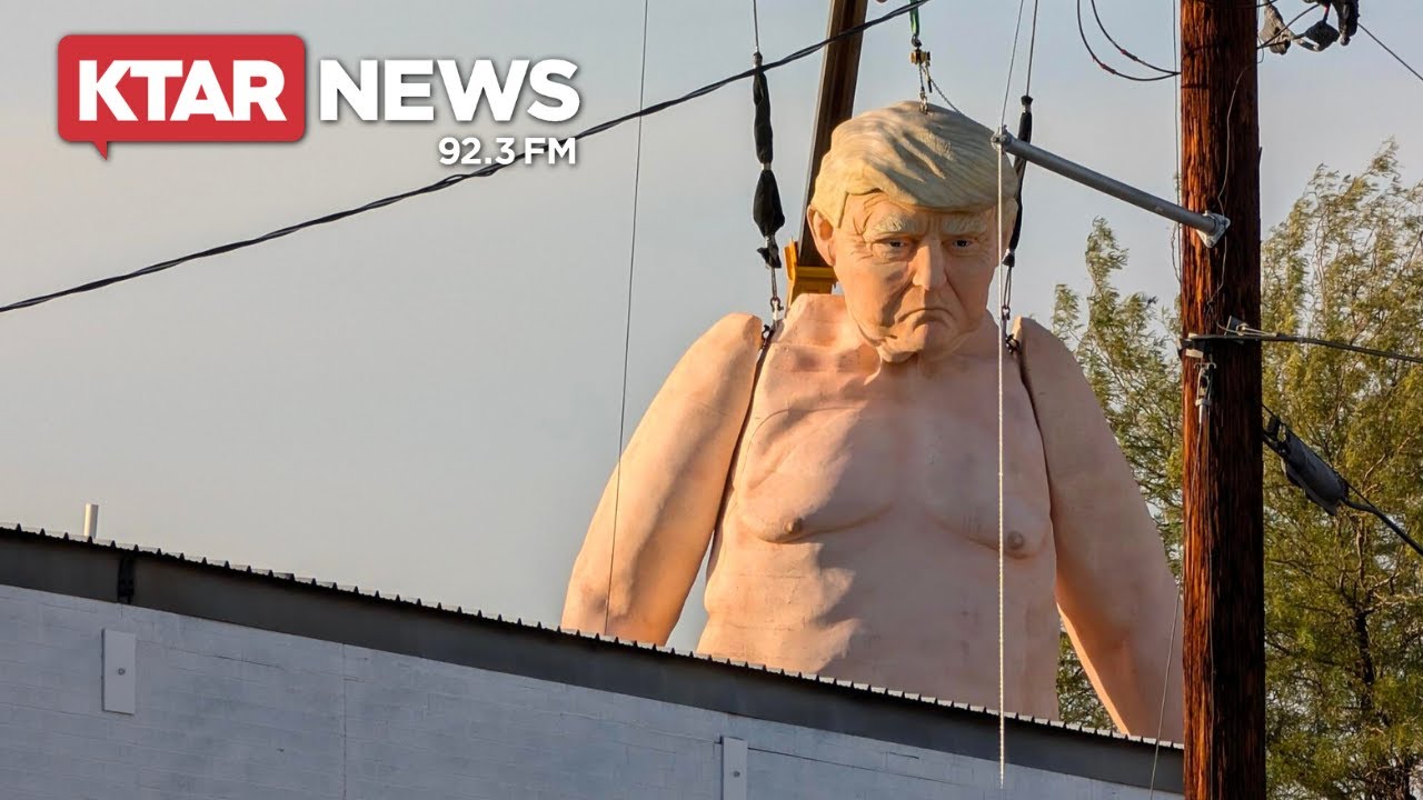 Video: A closer look at the 40-foot tall naked Donald Trump statue ...